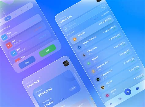 Cryptocurrency App Glassmorphismlight Mode Ui Design Behance