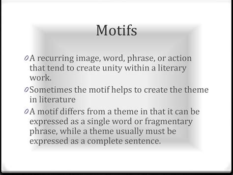 Theme Symbols And Motifs Ppt Download