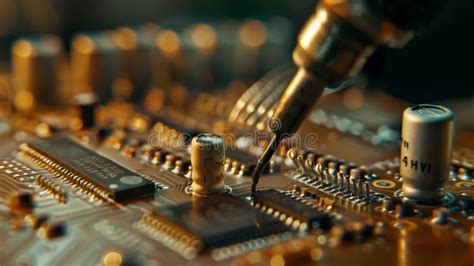 Precision Engineering Automated Soldering With Sparks On Circuit Boards Stock Video Video Of