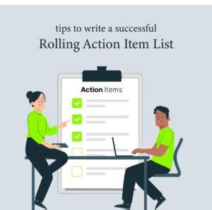 9 Useful Tips To Create A Rolling Action Item List PMITOOLS