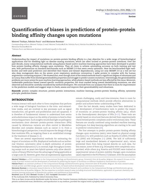 Pdf Quantification Of Biases In Predictions Of Protein Protein