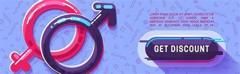 Фон женский и мужской секс символ заголовок веб сайта баннерный постер векторная иллюстрация