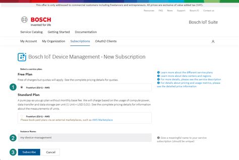 How To Subscribe To A Bosch Iot Suite Service