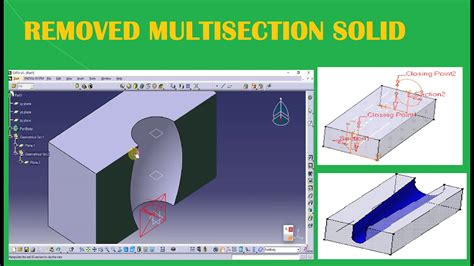 Catia V5 Tutorial In Hindi I Remove Multi Section Solid Command In Catia Part Design I Tutorial
