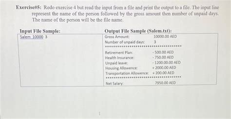 Solved Exercise5 Redo Exercise 4 But Read The Input From A