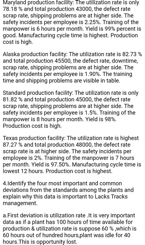 Solved Scenario The Following Chart Displays The Results Of The First