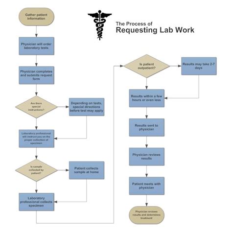 Requesting Lab Work Medical Process Flowchart