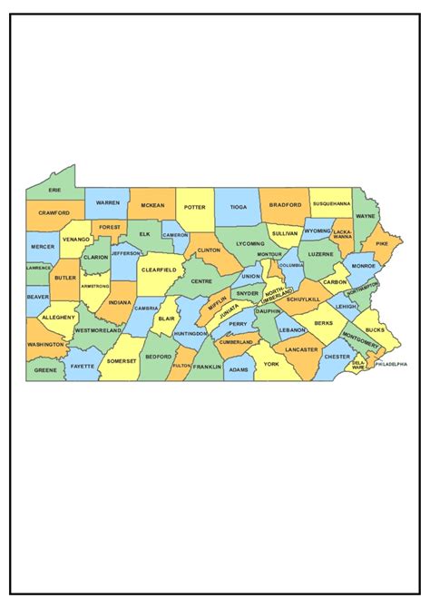 Pennsylvania County Map Map Of Pa Counties And Cities