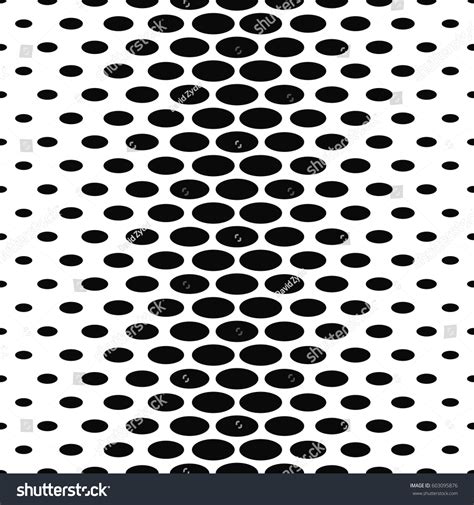 Monochrome Abstract Ellipse Pattern Background Vector Stock Vector Royalty Free 603095876