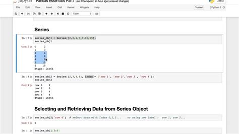 Data Science Tutorials Module 3 Part 1 Python Pandas Essentials For Data Science 1