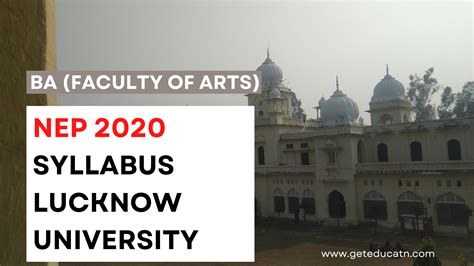 Lucknow University Ba Nep 2020 Syllabus Faculty Of Arts Syllabus