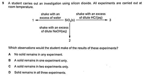 2021 P1 Q9 Solubility And Acid Base Reaction Of Sio2