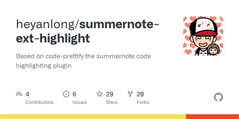 Github Heyanlongsummernote Ext Highlight Based On Code Prettify The