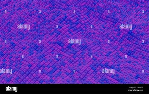 Abstract 3d Animation Of The Movement Of Blue And Purple Cubes