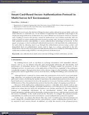 Secure Authentication Protocol For Multi Server IoT Environment
