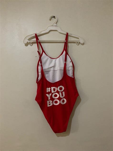 One Piece Red Swimsuit Women S Fashion Swimwear Bikinis Swimsuits On Carousell