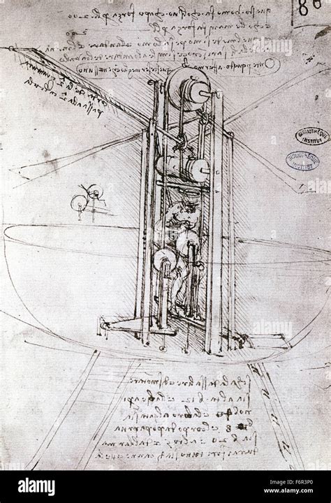 Leonardo Da Vinci Drawings Flying Machines