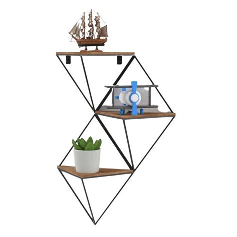 Wooden And Metal Wall Shelf Height 545 Centimeter Cm At Best Price