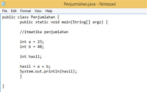 Operasi Aritmatika Pada Java Mia Audina