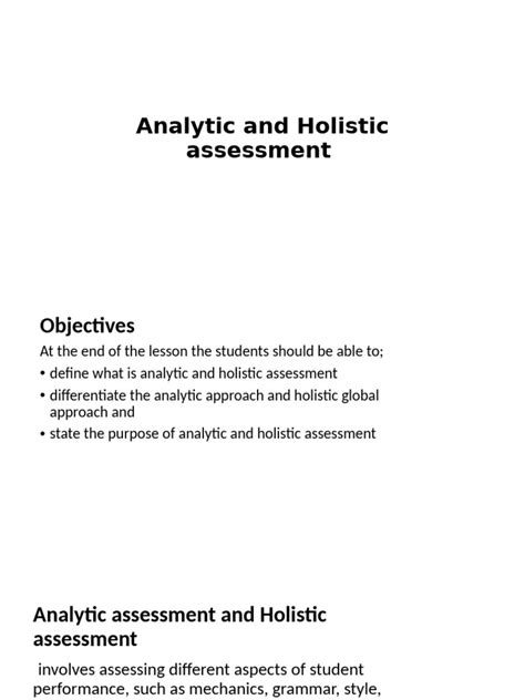Analytic And Holistic Pdf