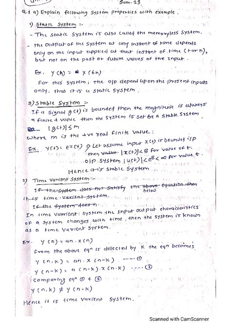 Signal And System Solution New Electrical Engineering Studocu
