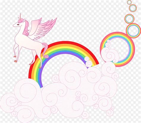 矢量白云上的独角兽PNG图片素材下载 图片编号ymrwrmob 免抠素材网
