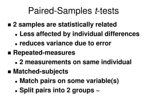 PPT Comparing Two Means One Sample Paired Sample T Tests PowerPoint Presentation ID