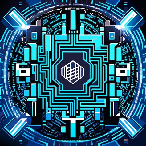 Qr 바코드 파란색 회로판 디지털 Qr 코드 프리미엄 벡터