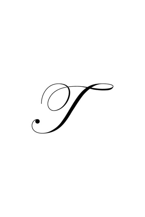 Cursive Capital T Set Of Cursive Capital Letters A To Z Dot To Dot