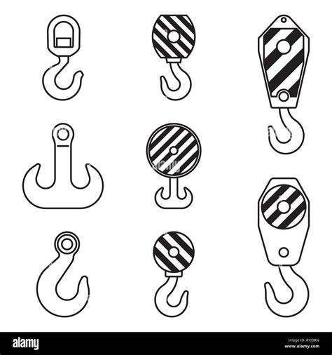 Lifting Hook And Crane Block Vector Illustration Stock Vector Image And Art Alamy