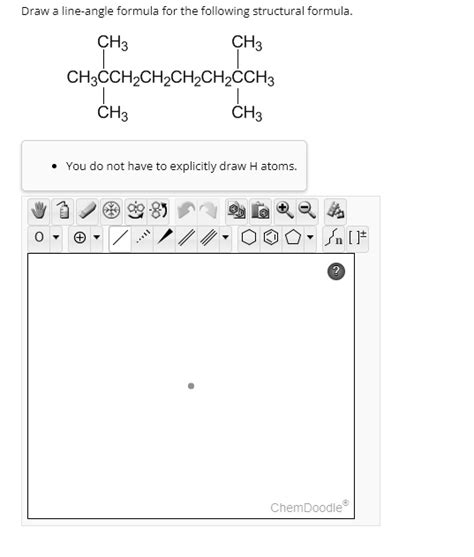 Solved Text Draw A Line Angle Formula For The Following Structural Formula Ch3 Ch3