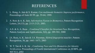 MULTIMODAL BIOMETRIC SECURITY SYSTEM PPTX Technology Computing