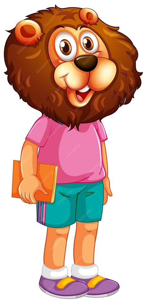 귀여운 사자 캐릭터 무료 벡터