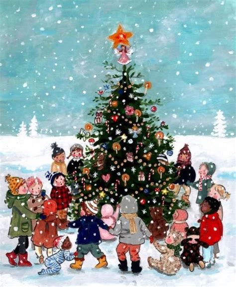 Градските деца се събират на коледната елха онлайн пъзел