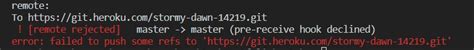 Git Heroku Deploy Error Remote Rejected Master Master Pre