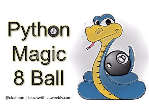 Python Magic 8 Ball Lesson Teaching Resources