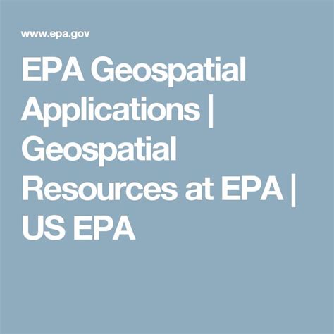 Epa Geospatial Applications Geospatial Resources At Epa Us Epa