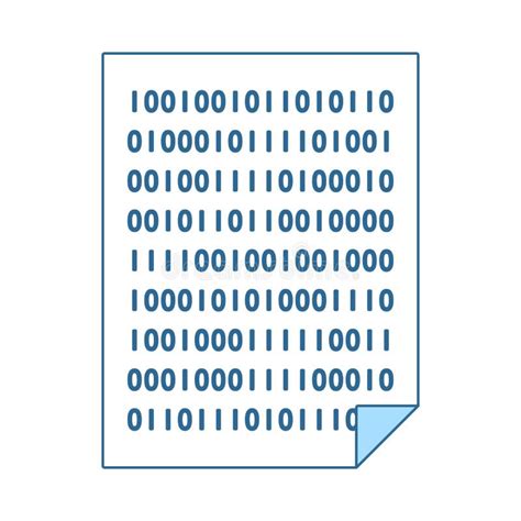 Sheet With Binary Code Icon Stock Vector Illustration Of Pattern