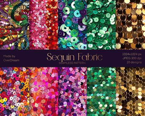 Sequin Fabric Texture Digital Paper Printable File Textile Elements Seamless Pattern Beads