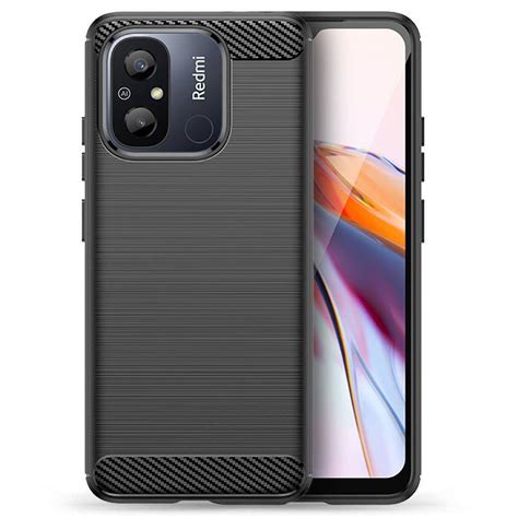 Capa Xiaomi Redmi 12C Gel Carbono Preto