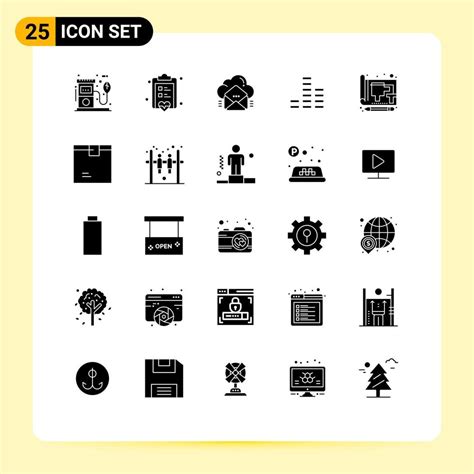 User Interface Pack Of 25 Basic Solid Glyphs Of Blue Player Love Music