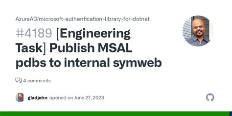 Engineering Task Publish Msal Pdbs To Internal Symweb · Issue 4189 · Azureadmicrosoft