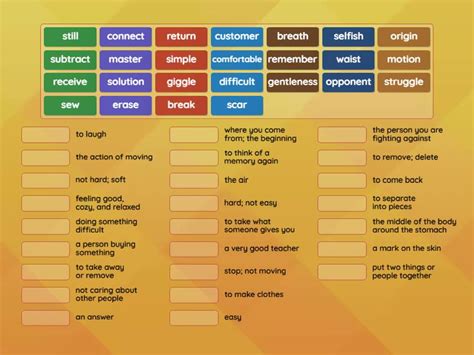 Semester 2 Final Exam Match Up
