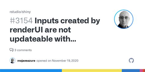 Inputs Created By Renderui Are Not Updateable With Updateinput · Issue