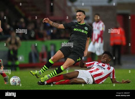 Cheltenham Towns Rohan Ince Right And Forest Green Rovers Liam