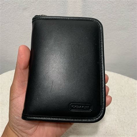 Vintage Coach Black Palm Pilot Pda Organizer Zip Case Gem