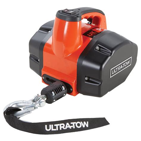 Ultra Tow Portable Electric Winch 120v 1100 Lb Capacity Steel Cable