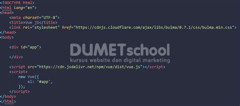 Membuat Component Dengan Vue Js Kursus Website Terbaik