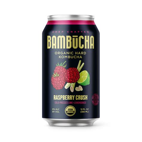 Raspberry Crush 12 Pack Bambucha Kombucha