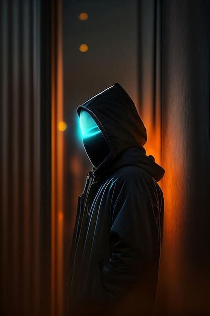 Premium Ai Image Hacker In The Hood Silhouette In The Dark Premium Ai Image Hacker In The Hood Silhouette In The Dark